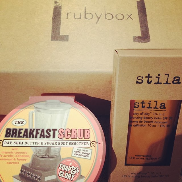 My rubybox order: Stila Bronzer + Soap & Glory Breakfast Scrub - Kiss Blush & Tell - Skincare ...